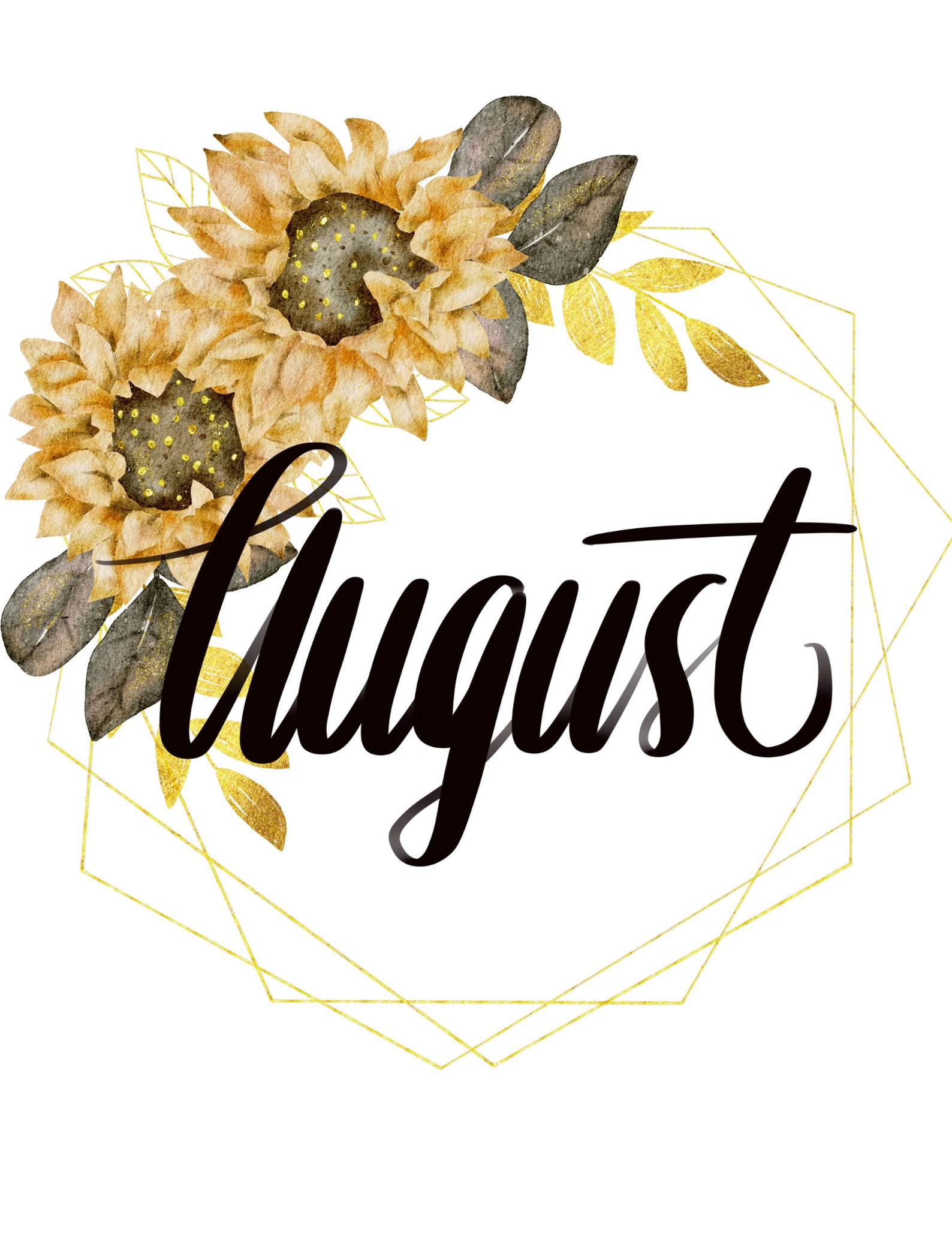 Digital and Printable Monthly Calendar - Etsy