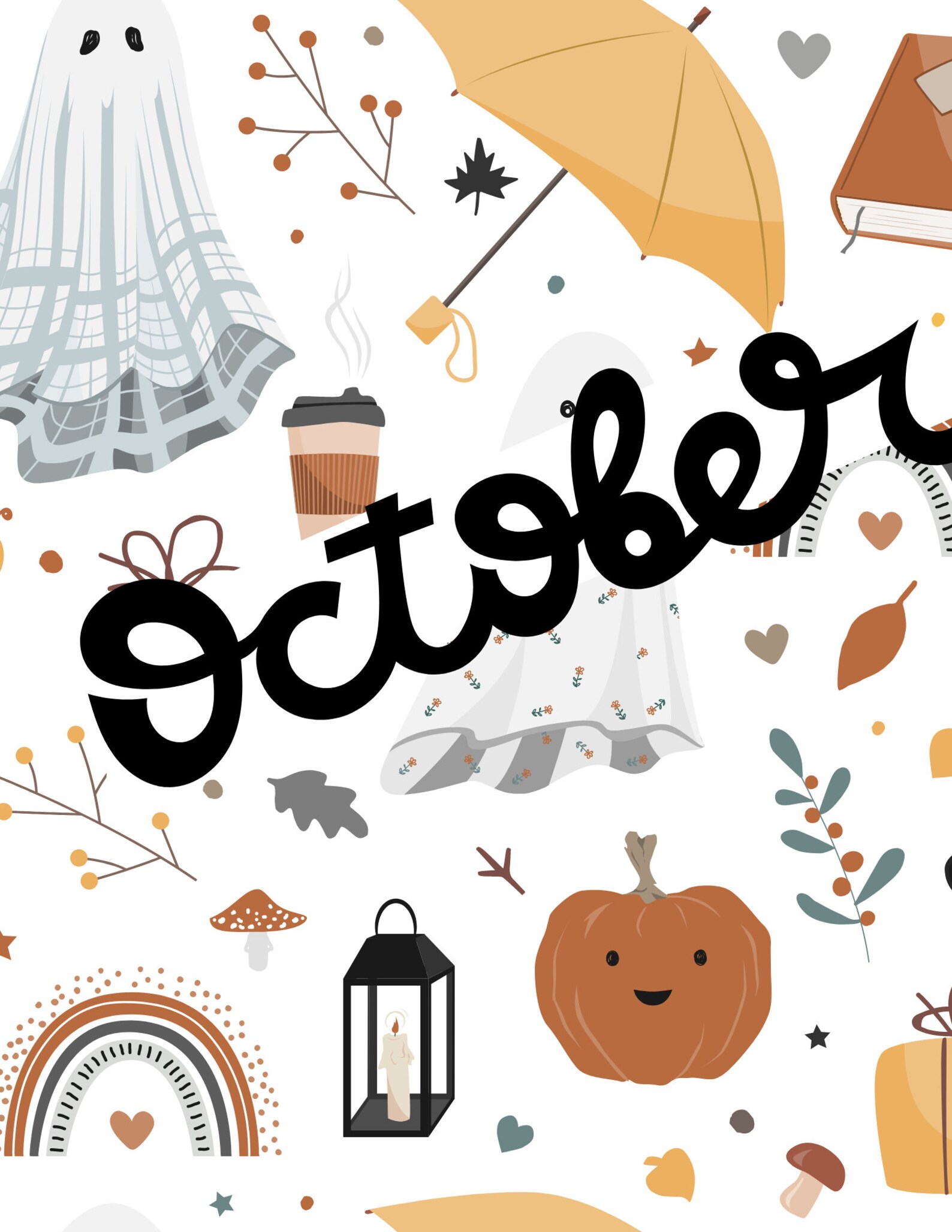 Digital and Printable Monthly Calendar - Etsy