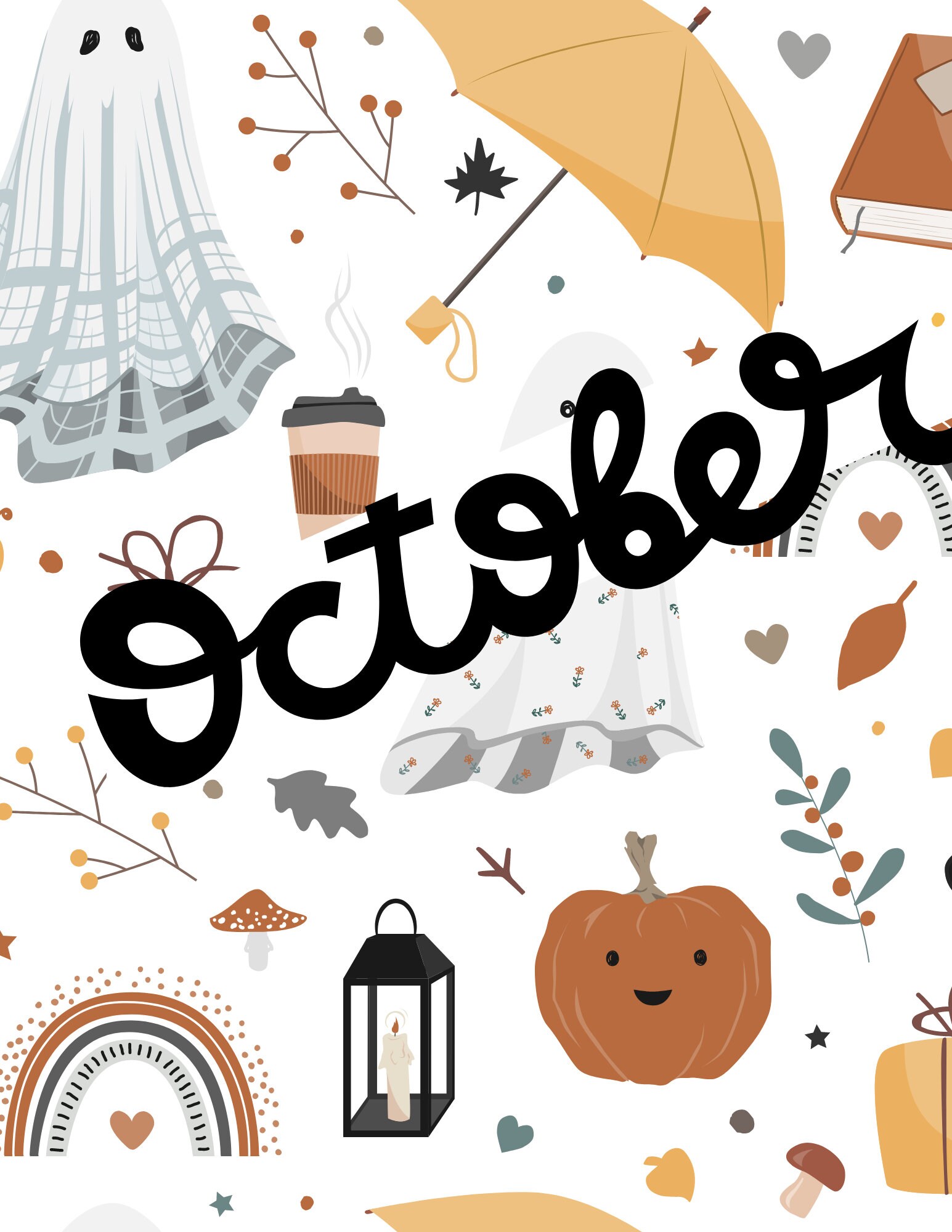 Digital and Printable Monthly Calendar - Etsy