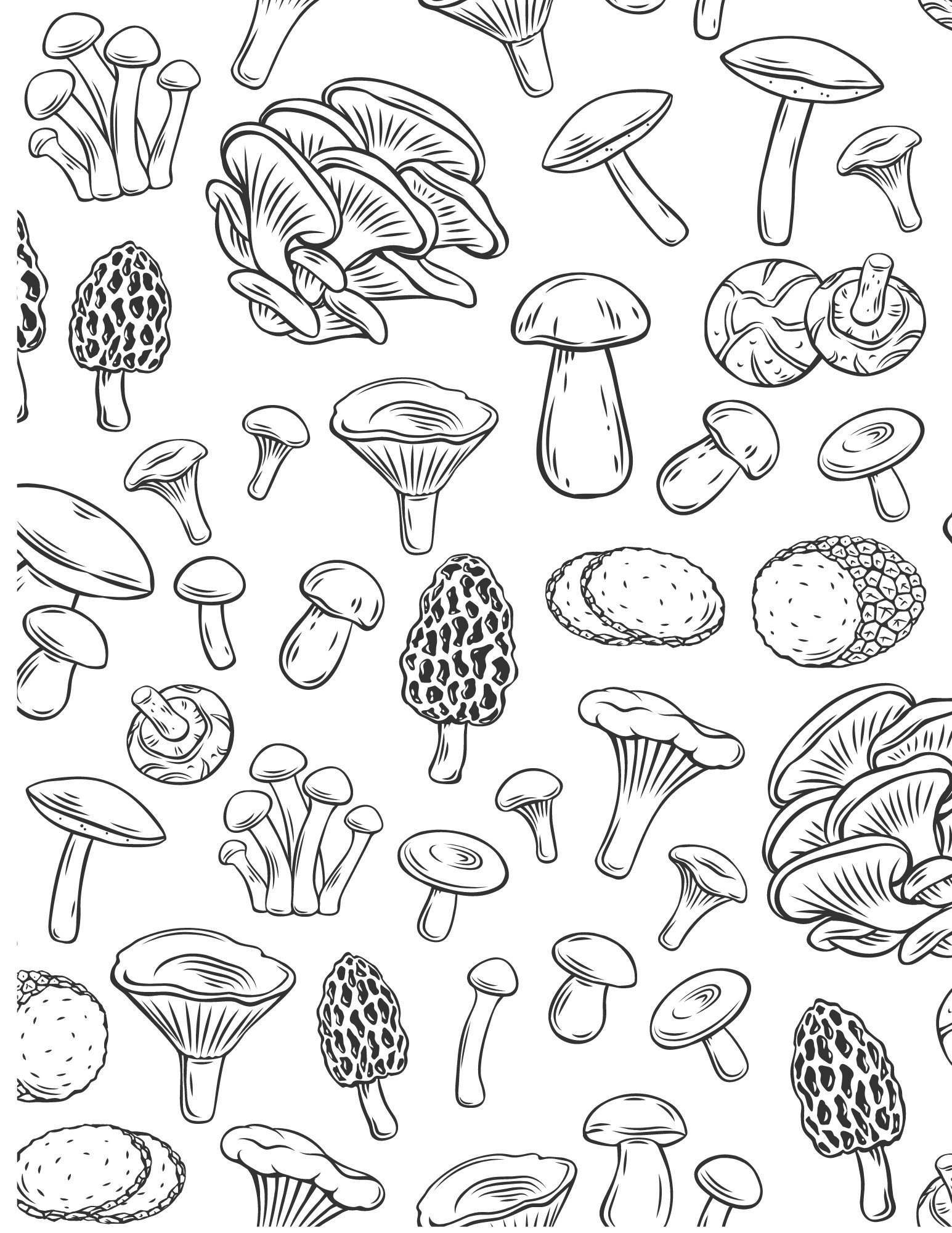 Printable Mushroom Coloring Book - Etsy