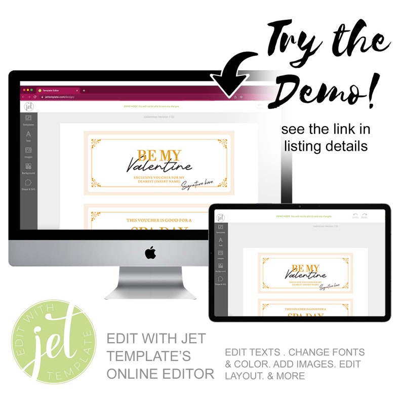 Printable Customizable Valentines Day Gift Digital Love - Etsy