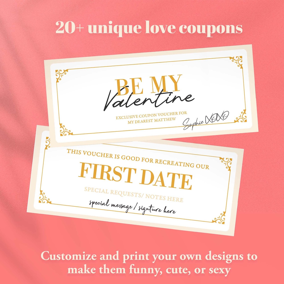 Printable Customizable Valentines Day Gift Digital Love - Etsy