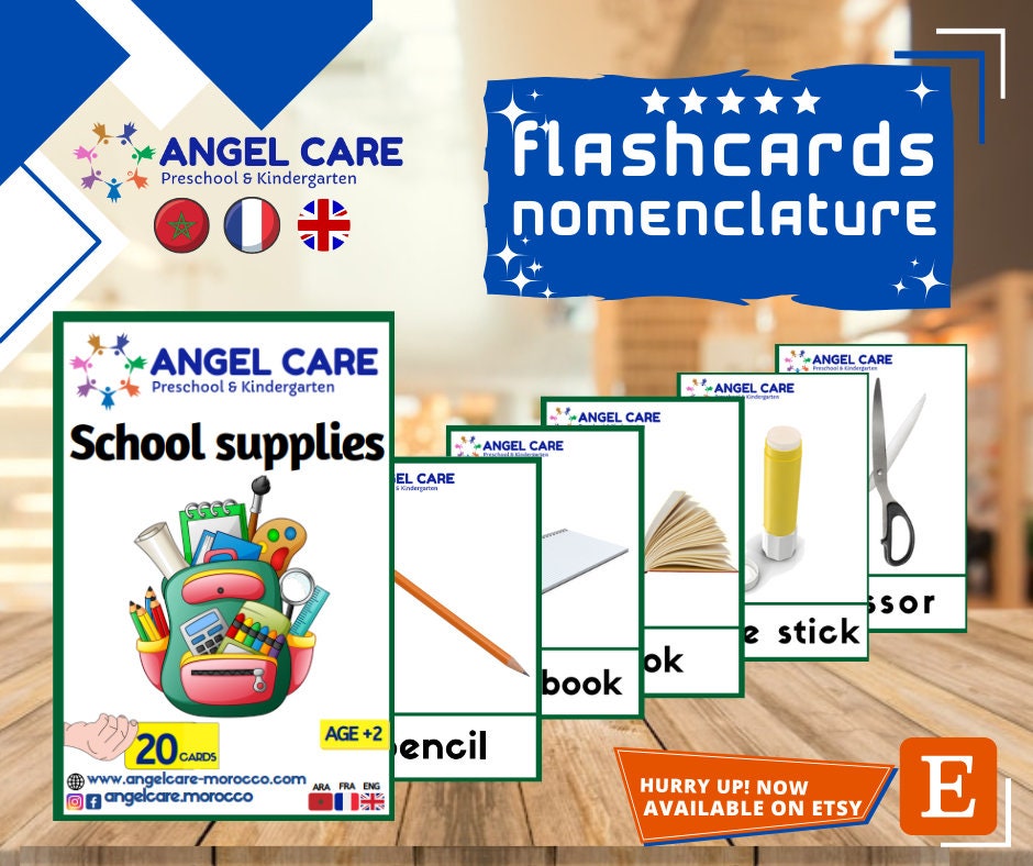 Montessori Nomenclature Flashcards SCHOOL SUPPLIES Collection - Etsy