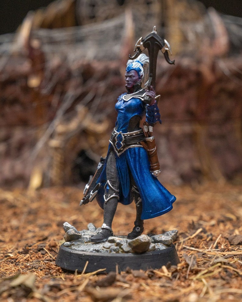 Female Dark Elf Huntress Miniature for Dungeons and Dragons - Detailed ...