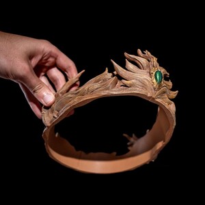 Elven Woodland Crown - Handcrafted Elvish Cosplay & LARP Wooden Crown ...