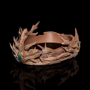 Elven Woodland Crown - Handcrafted Elvish Cosplay & LARP Wooden Crown ...