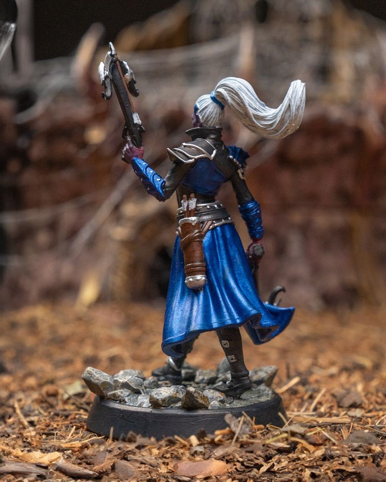 Female Dark Elf Huntress Miniature for Dungeons and Dragons Detailed ...