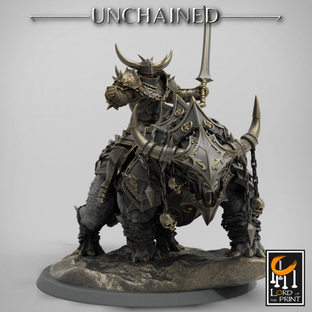 Araki Mount: Chaos Knight Miniature - Tabletop RPG, D&D - Etsy