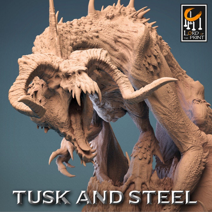 Black Chromatic Dragon Dnd Tusk & Steel Lord of the Print Wargaming ...