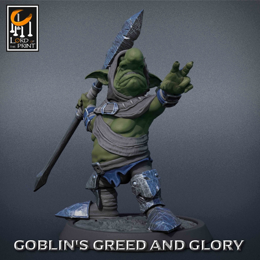 Goblin Lancer Pack Goblin's Greed and Glory Lord of the Print Wargaming ...