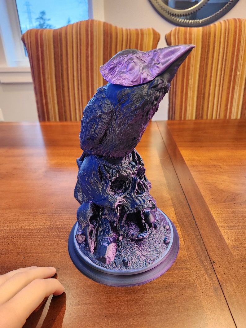 Raven Skull Dice Tower Handcrafted Magic Crow Dice Holder Unique ...