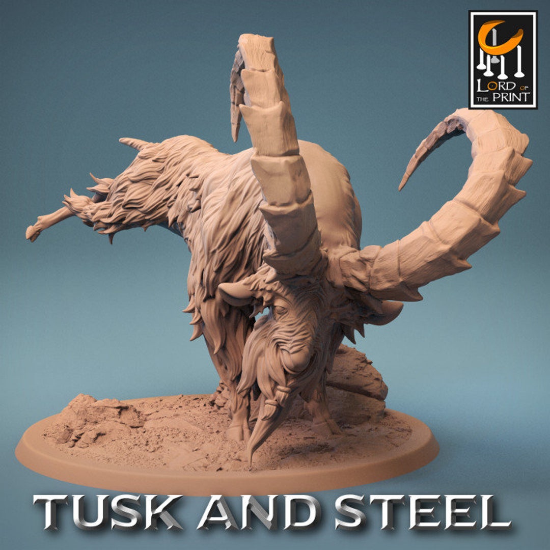 Dwarf Goat Wild Pack | Tusk and Steel | Lord of the Print | Wargaming ...