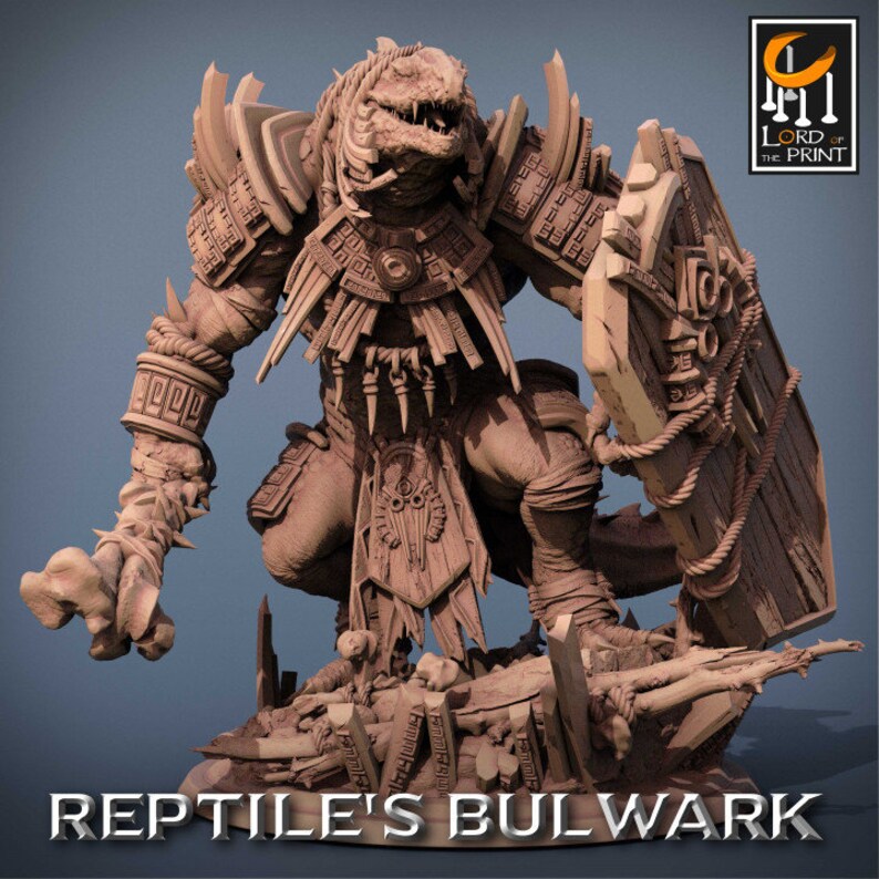 Bodyguard Dnd Miniature Reptile's Bulwark Lord of the Print Wargaming ...