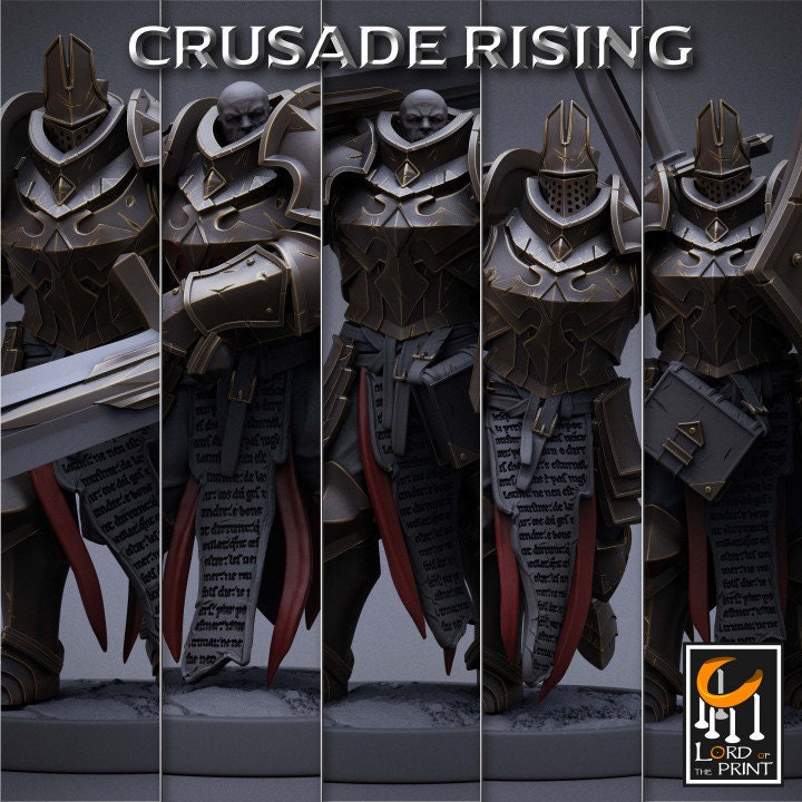 Templar Sword Pack Crusade Rising Lord of the Print Wargaming Dungeons ...