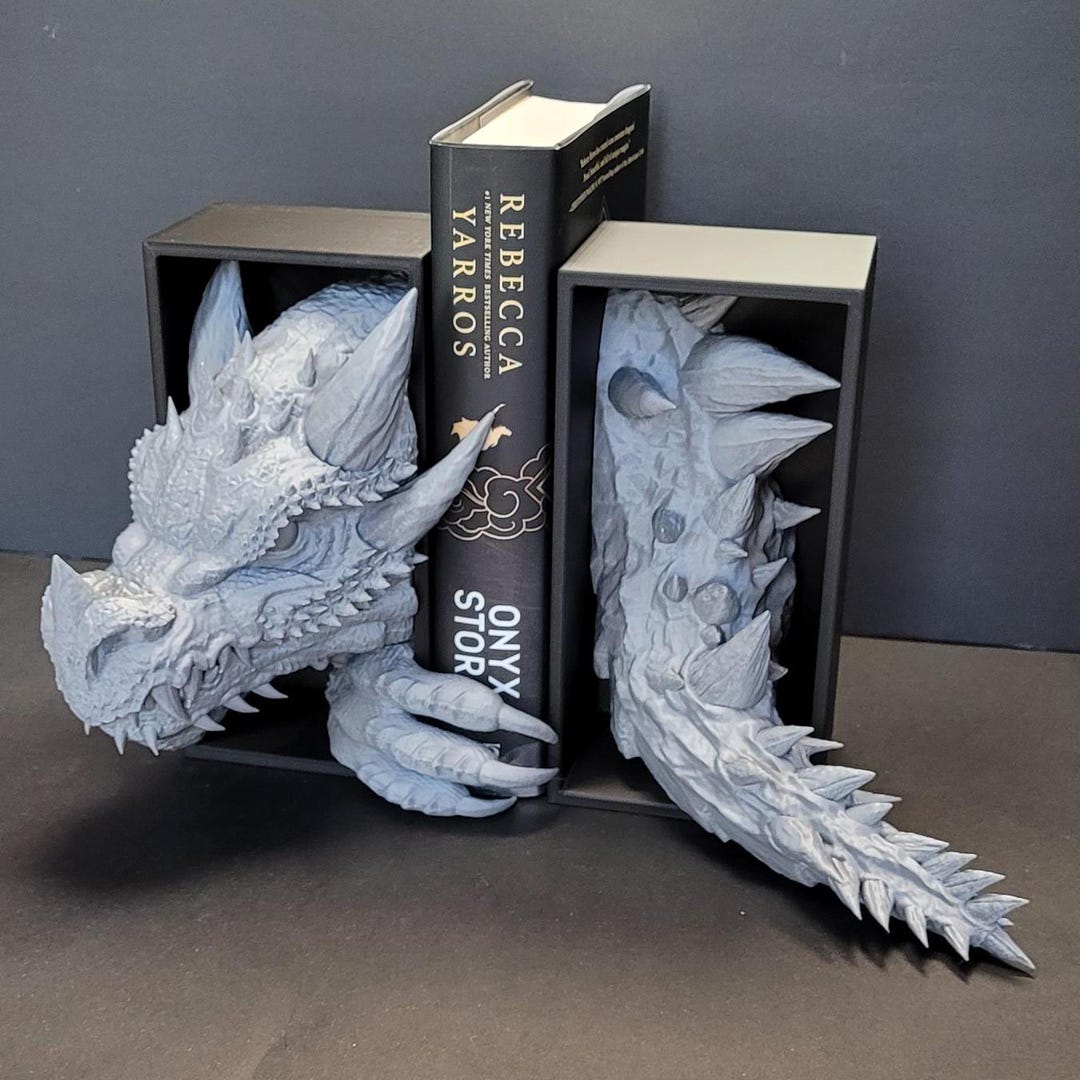 Dragon Emerging Book Nook | 3D Printed Fantasy Bookshelf Insert ...
