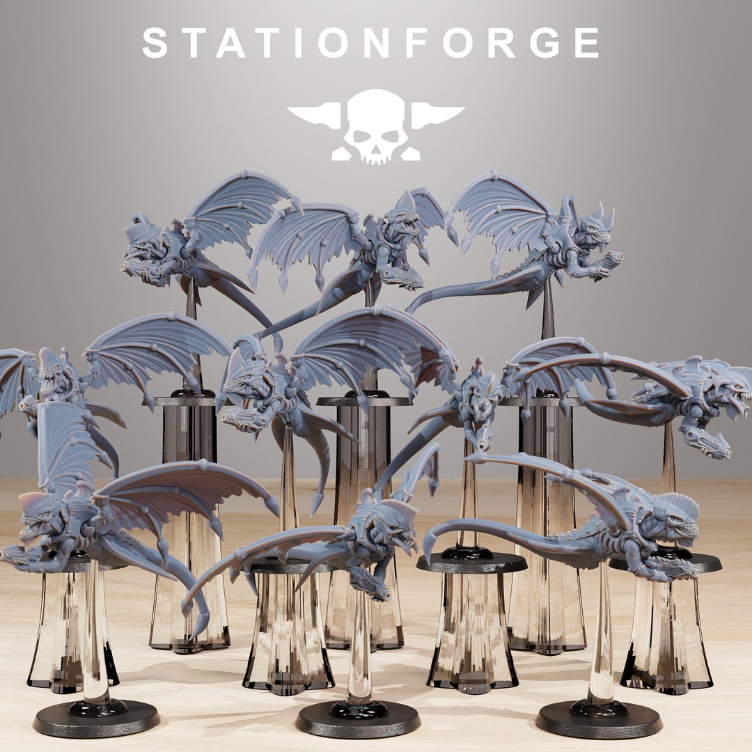 Xenarid Flyers | Station Forge | Wargaming | Xenomorph Gargoyles ...