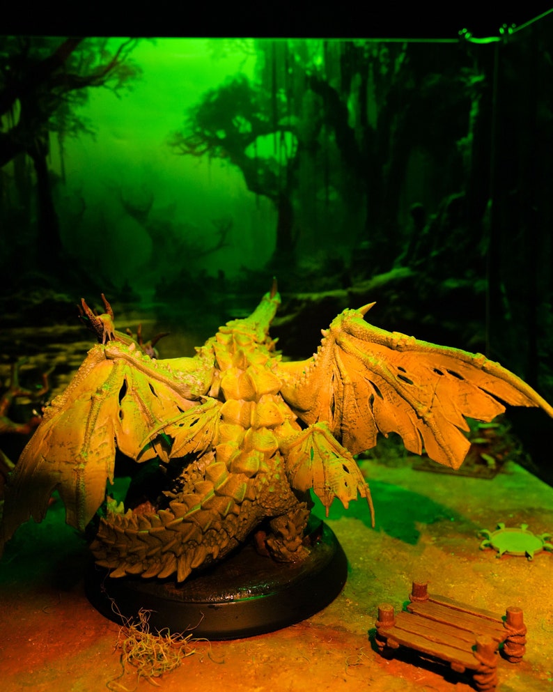 Epic Dungeons and Dragons Marsh Dragon Boss Miniature | Dnd Tabletop ...