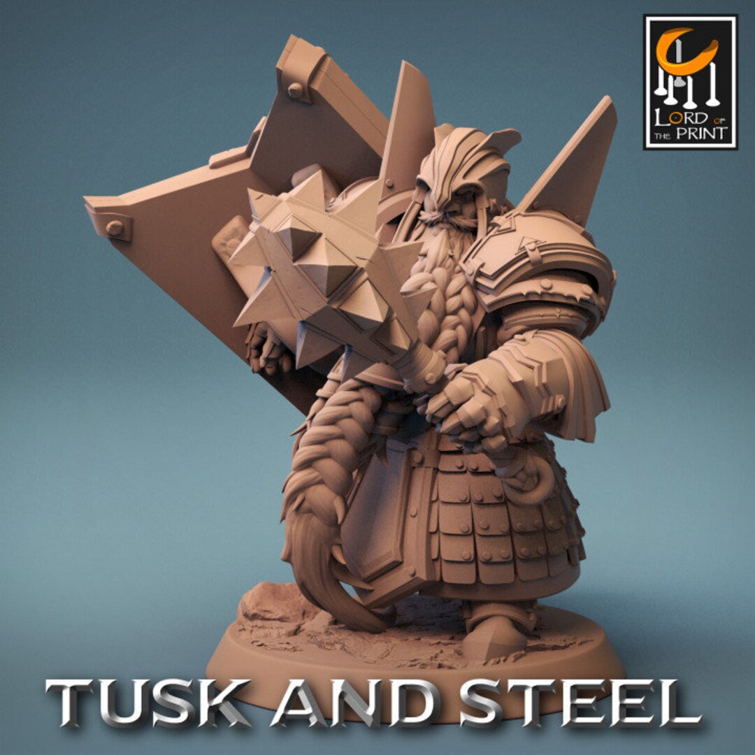Dwarf Soldier Mace Pack | Tusk and Steel | Lord of the Print ...