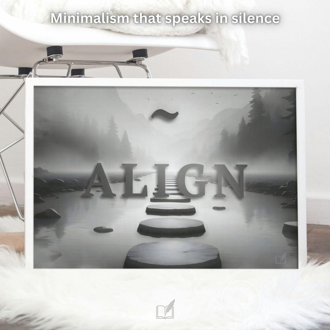 Align Poster – Minimalist Digital Wall Art, Zen Print for Relaxing ...