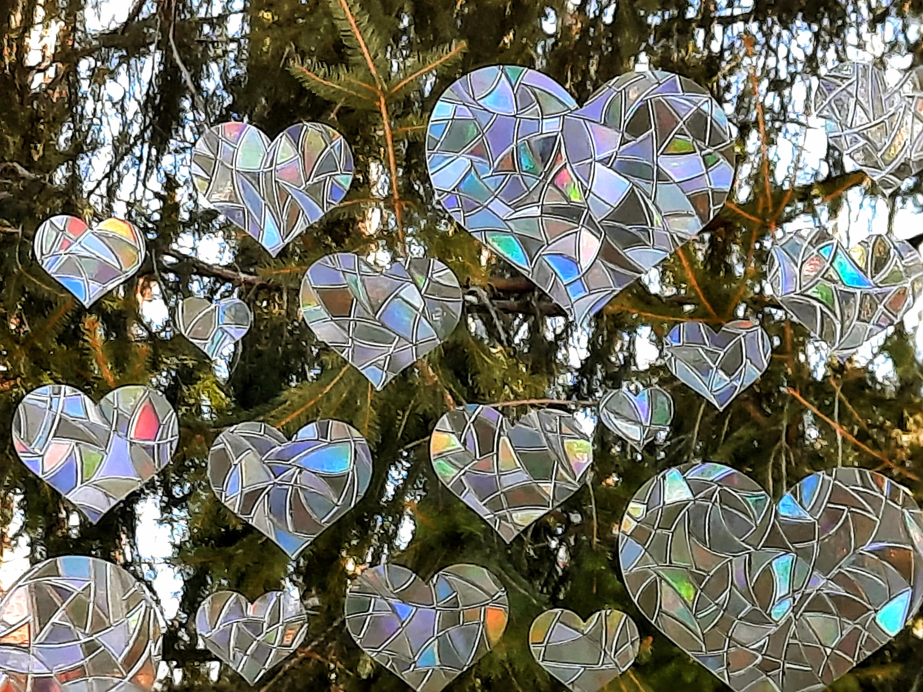 Heart Window Clingsset of 22prism Rainbow Makersprevent Bird ...