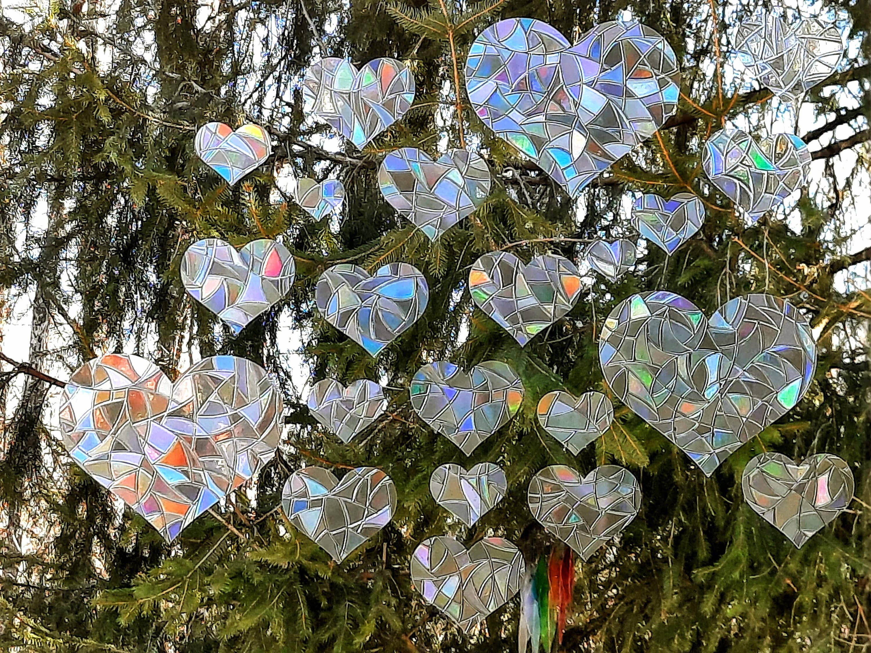 Heart Window Clingsset of 22prism Rainbow Makersprevent Bird ...