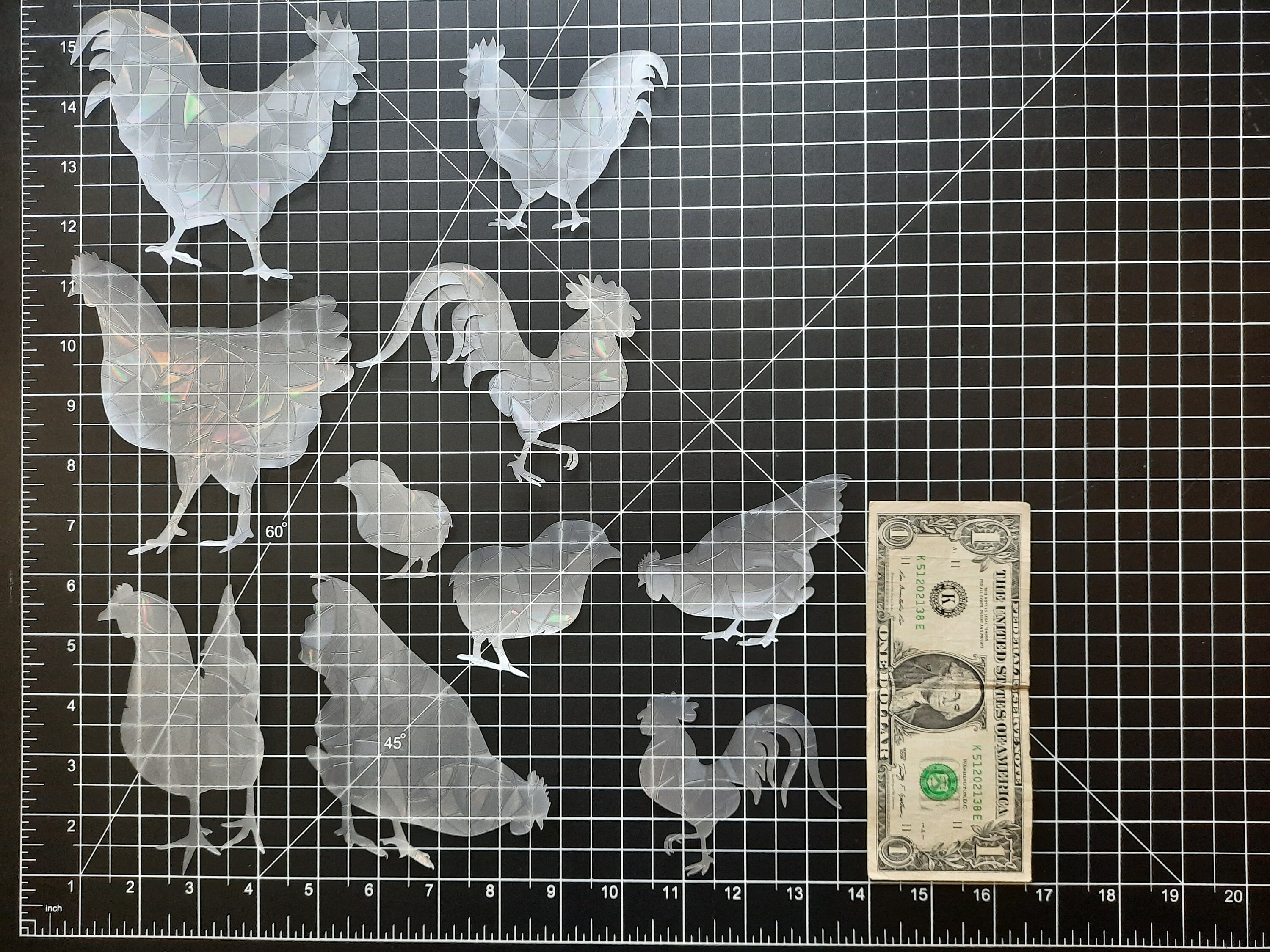 Chicken Prism Window Clingsset of 10helps Prevent Bird - Etsy