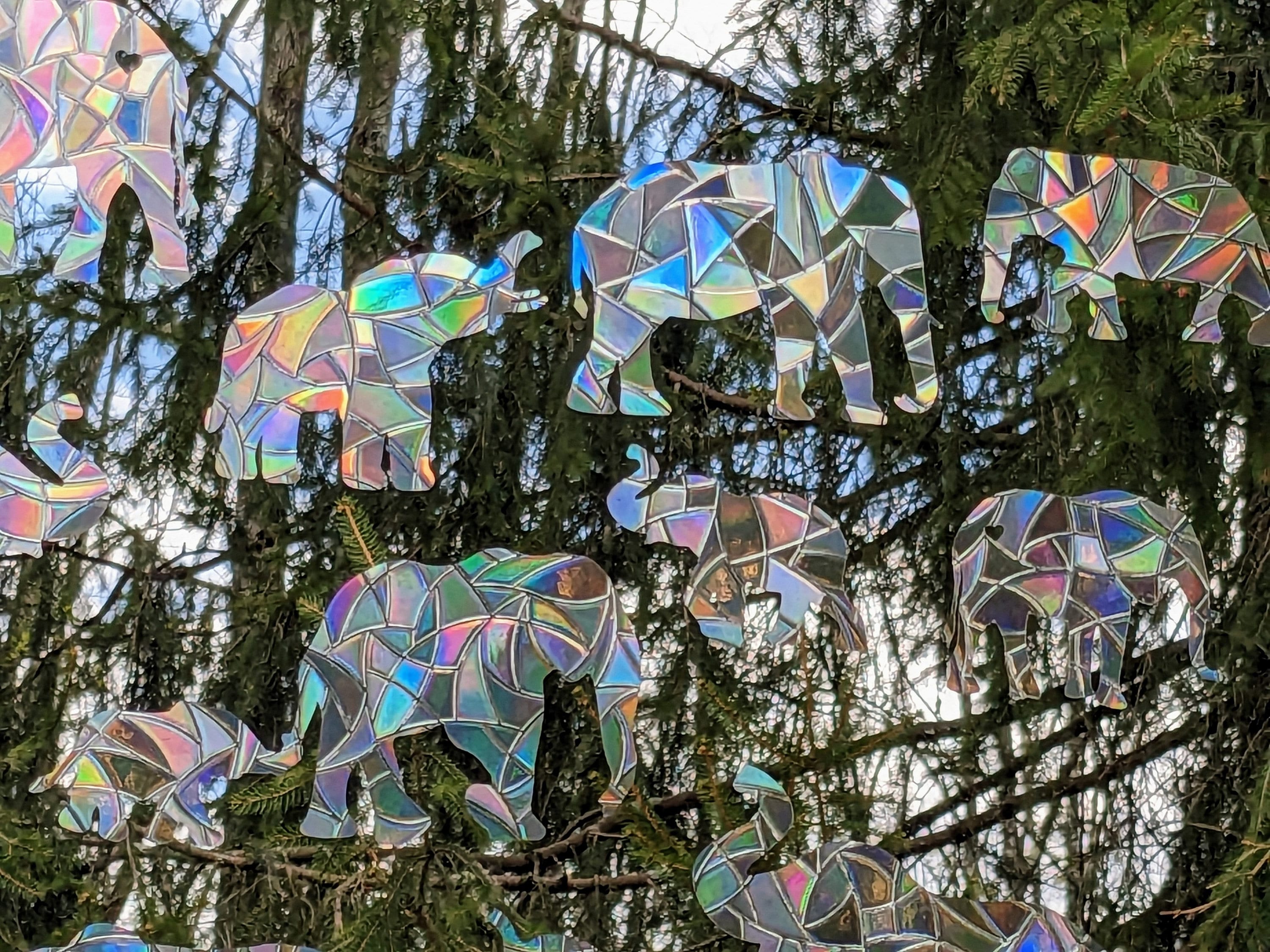 Elephant Prism Window Clingsset of 12help Prevent Bird Strikesno ...