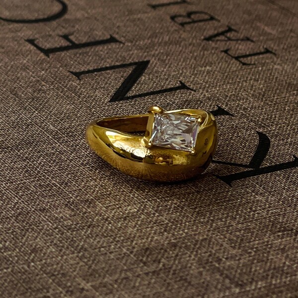 Chunky Gold Ring - Etsy