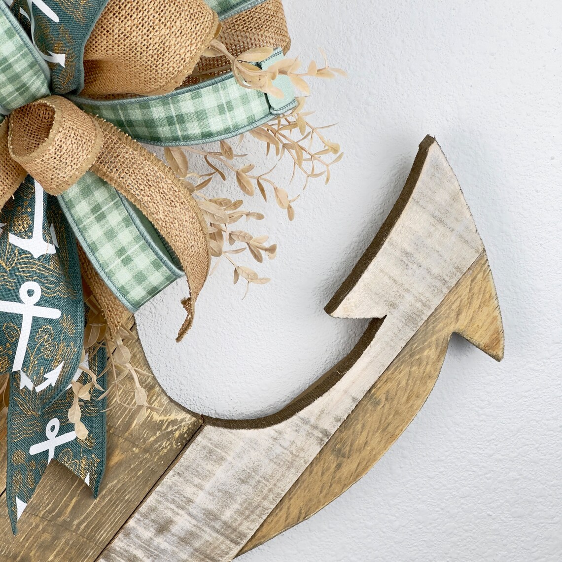 Anchor Decor for Front Door Anchor for Beach House Door Wooden Anchor ...