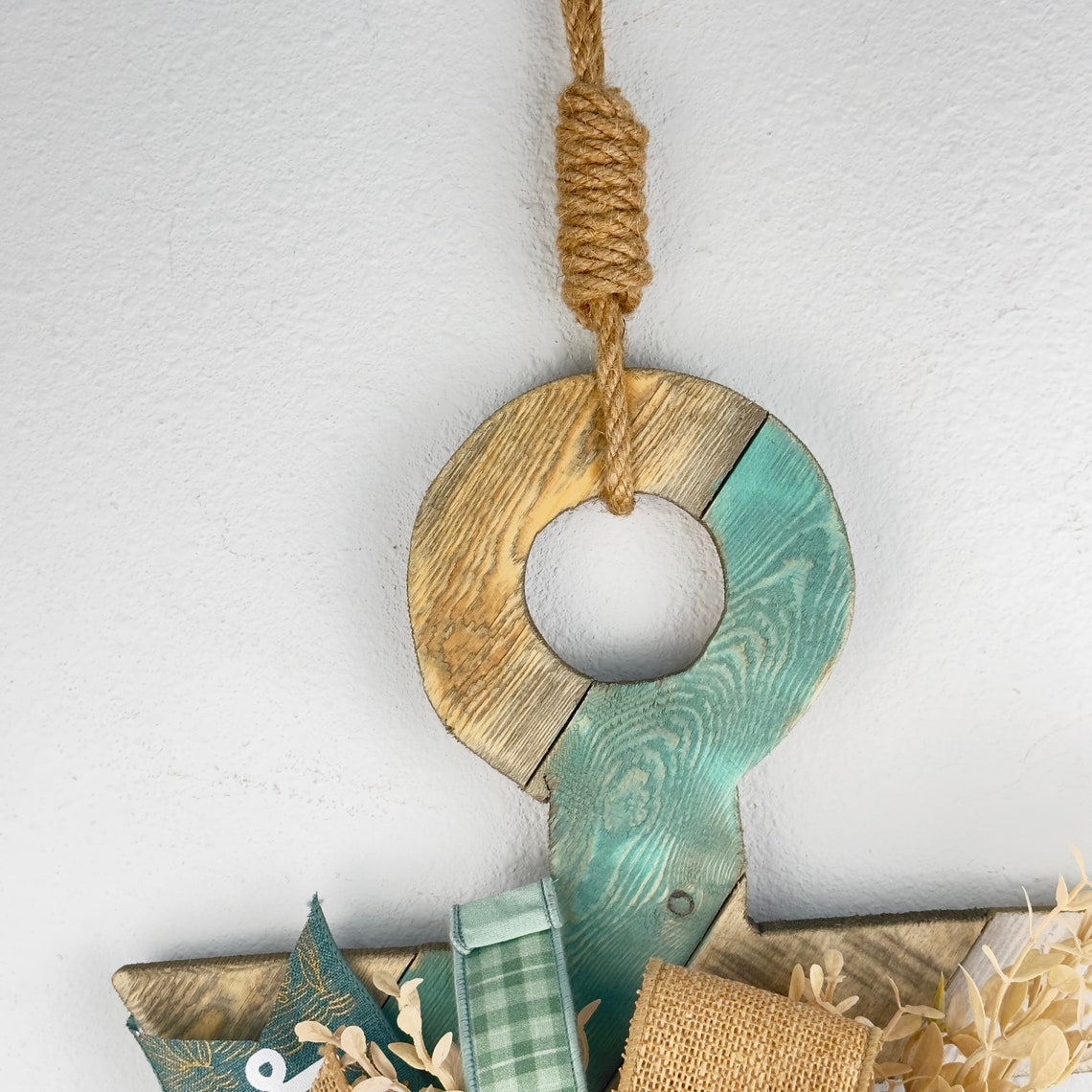 Anchor Decor for Front Door Anchor for Beach House Door Wooden Anchor ...