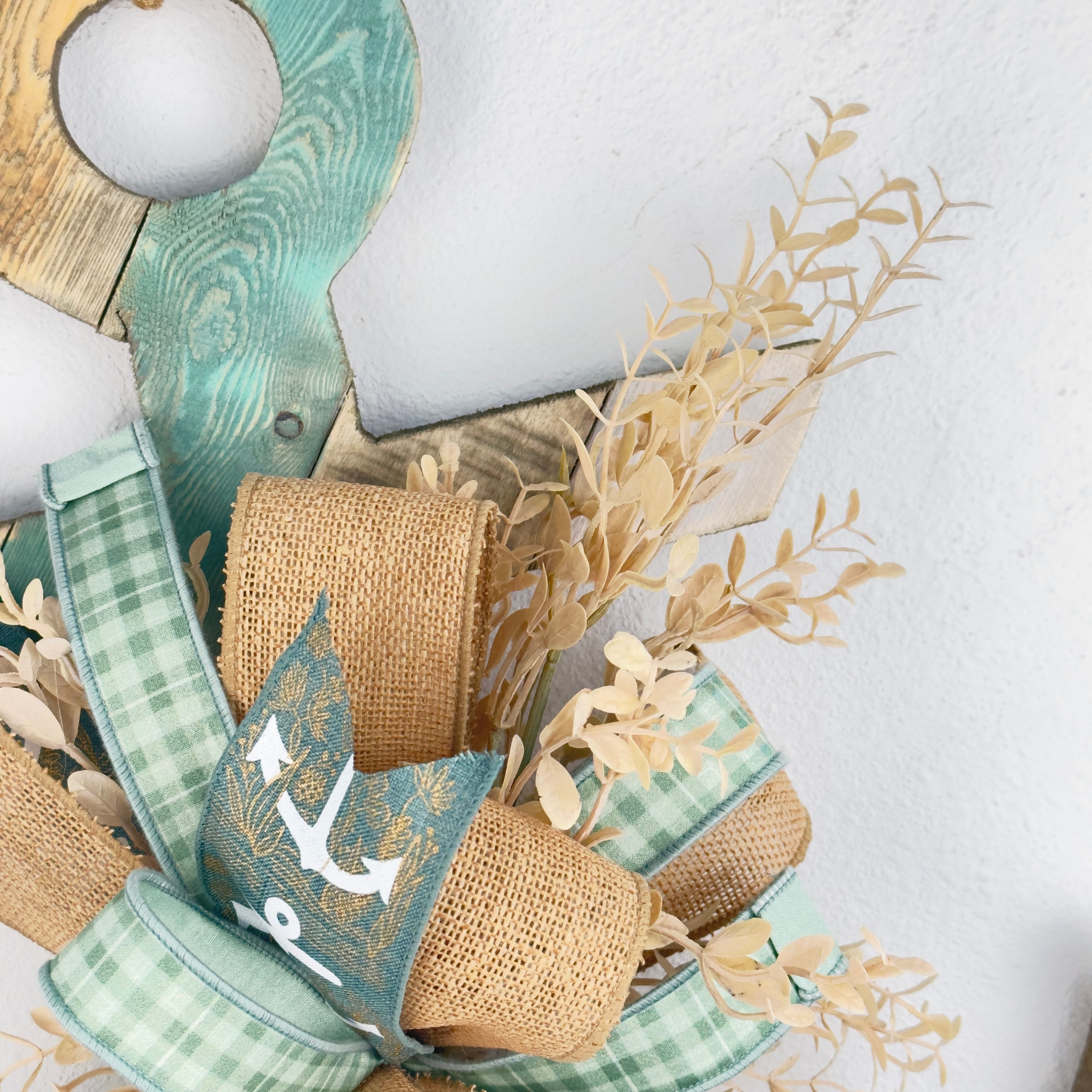 Anchor Decor for Front Door Anchor for Beach House Door Wooden Anchor ...