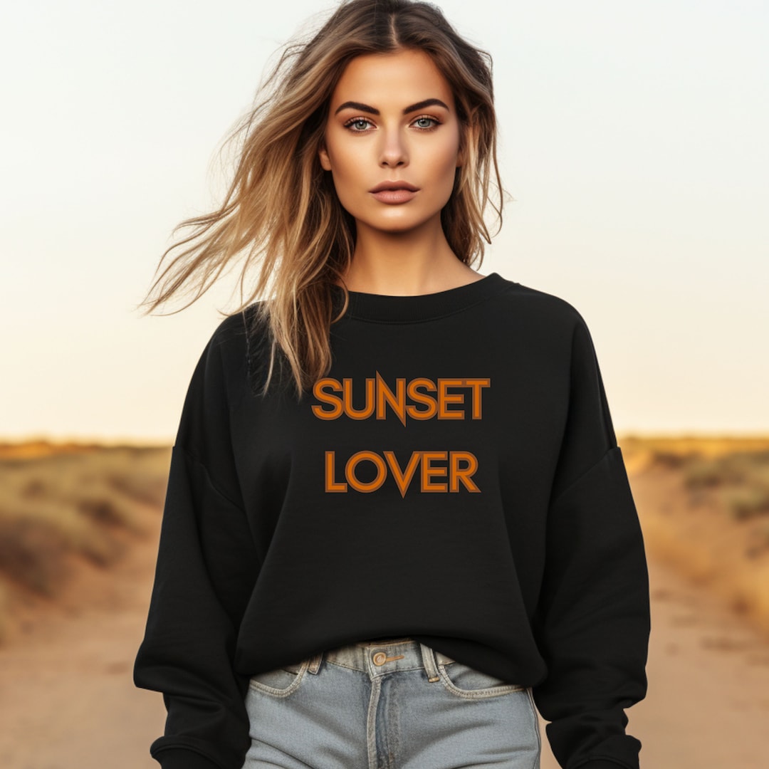 Comfy Sweatshirt, Sunset Lover Sweatshirt, Casual, Gift for Her, Womens ...
