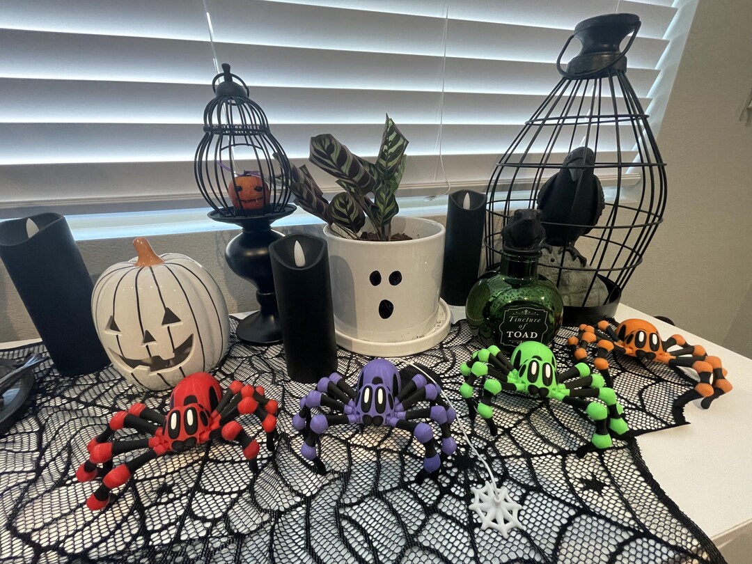 Blob Spider Articulating Toy With Retractable Silk & Magnetic Web - Etsy