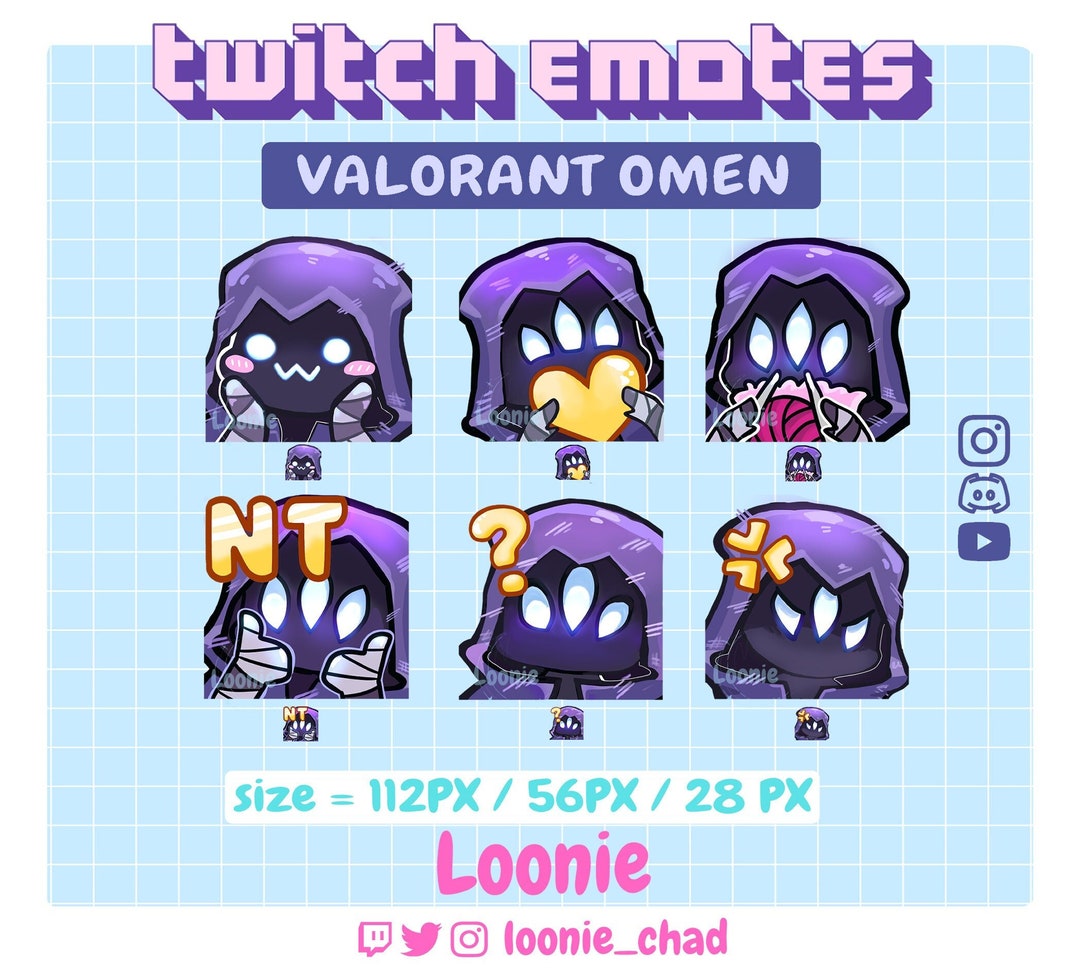Valorant Omen Emotes Set for Twitch/discord/youtube - Etsy