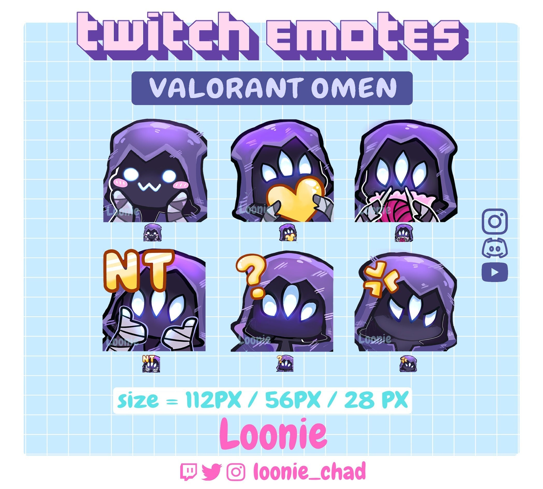 Valorant Omen Emotes Set for Twitch/discord/youtube - Etsy