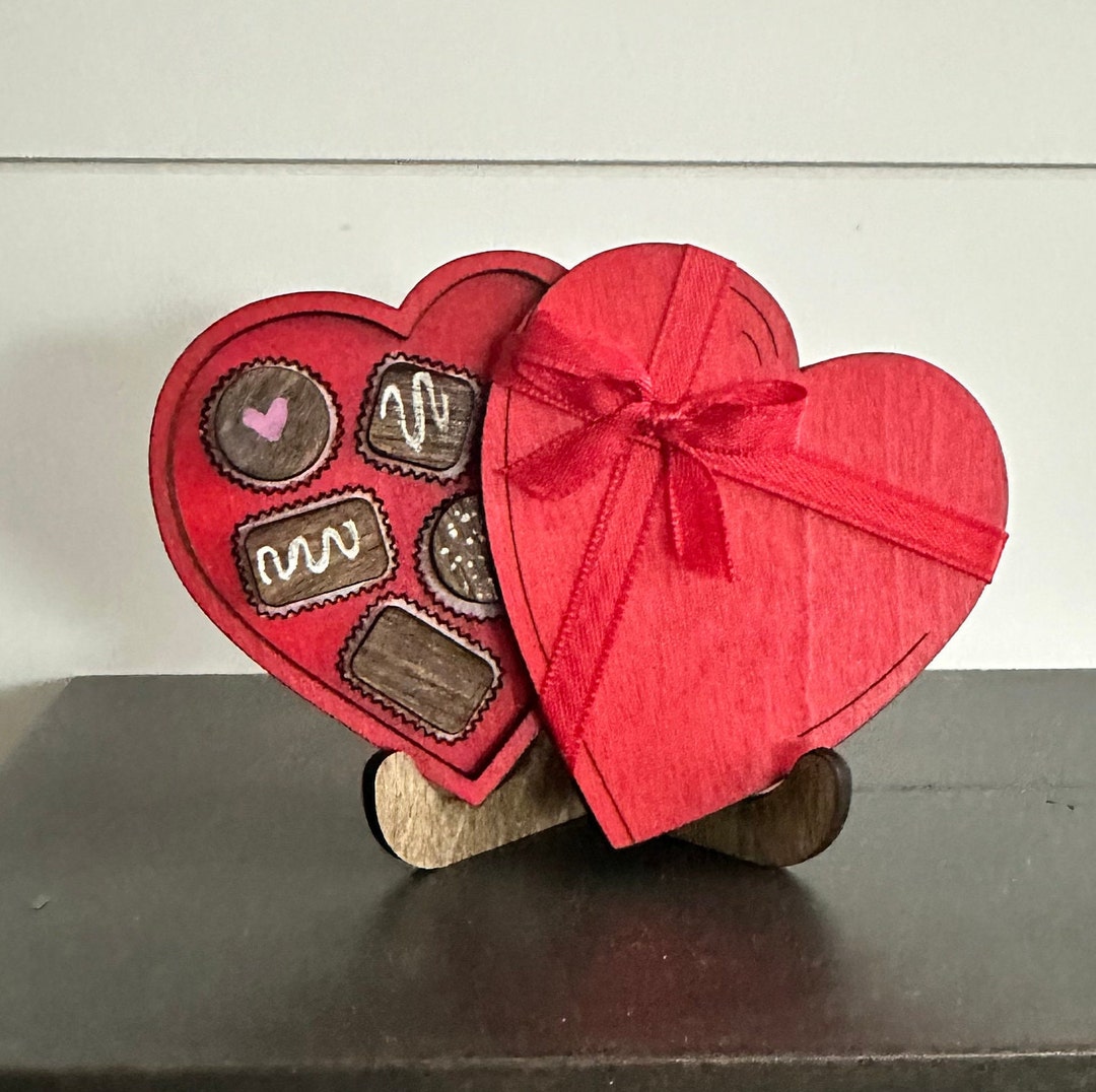 Valentine Box of Chocolates - Laser Cut - Etsy