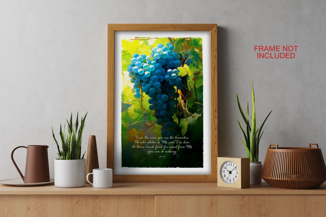The Vine Bible Verse Poster, Spiritual, Encouragement, Hopeful, Faith ...