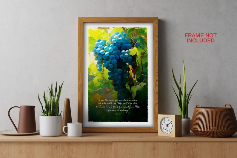 The Vine Bible Verse Poster, Spiritual, Encouragement, Hopeful, Faith ...