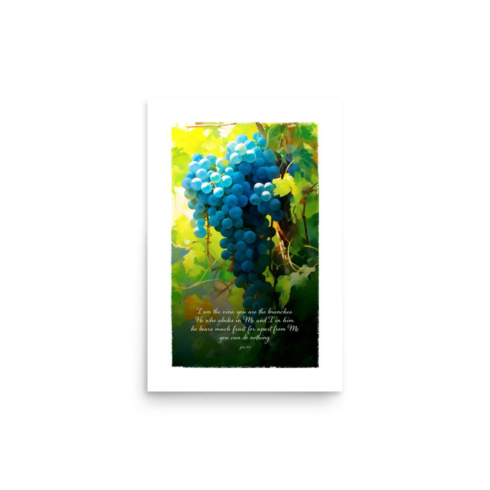 The Vine Bible Verse Poster, Spiritual, Encouragement, Hopeful, Faith ...