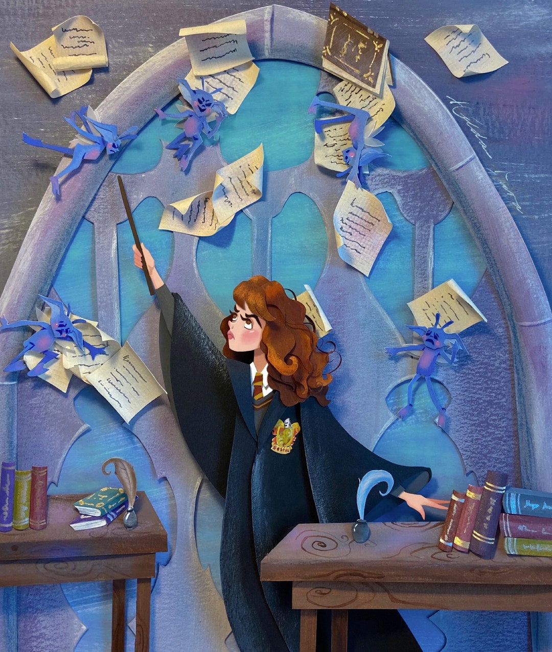 Immobulus Print, Harry Potter, Hermione, Digital Print, Magic Spell ...