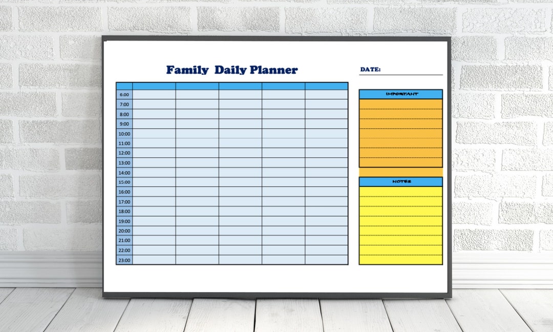 Weekly Planner Board for Family Planner Excel Sheets for Collaborative ...