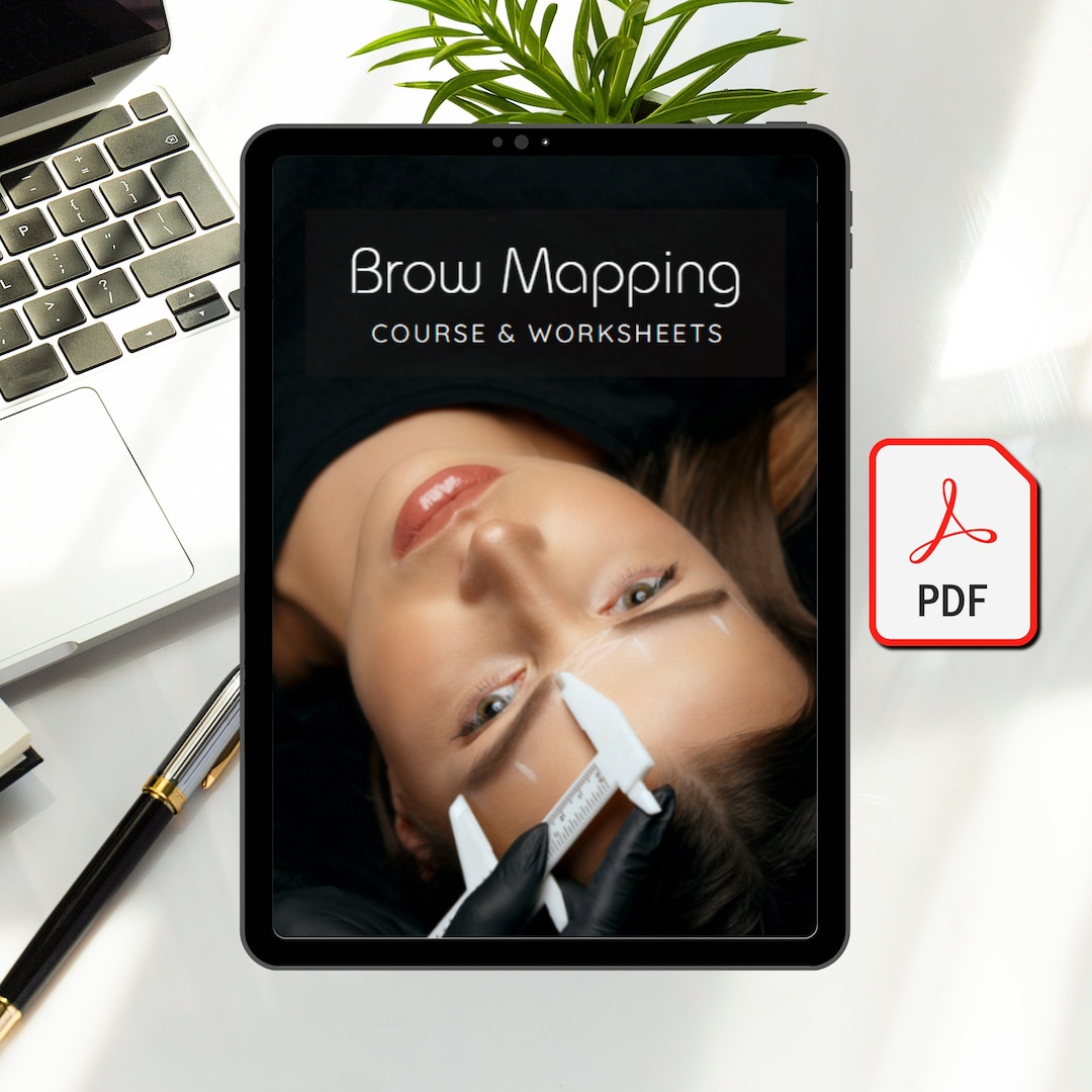Brow Mapping Practice Sheets PDF | Esthetician Training Manual - Etsy
