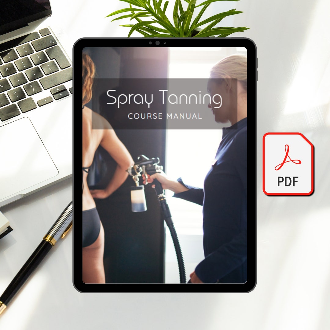 Spray Tanning Training Manual PDF Printable Manual Course Tutorial ...