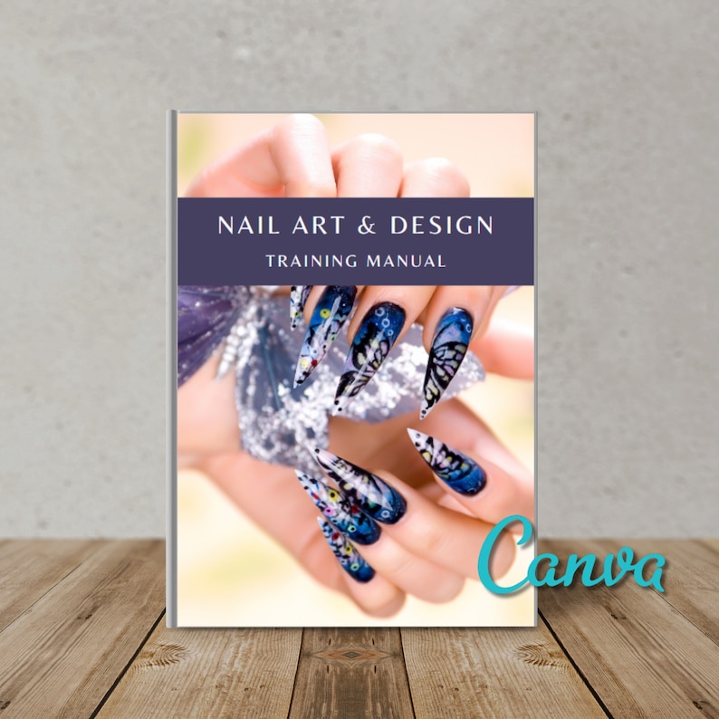 Nail Art Design Training Manual | Editable Canva Course (digital ...