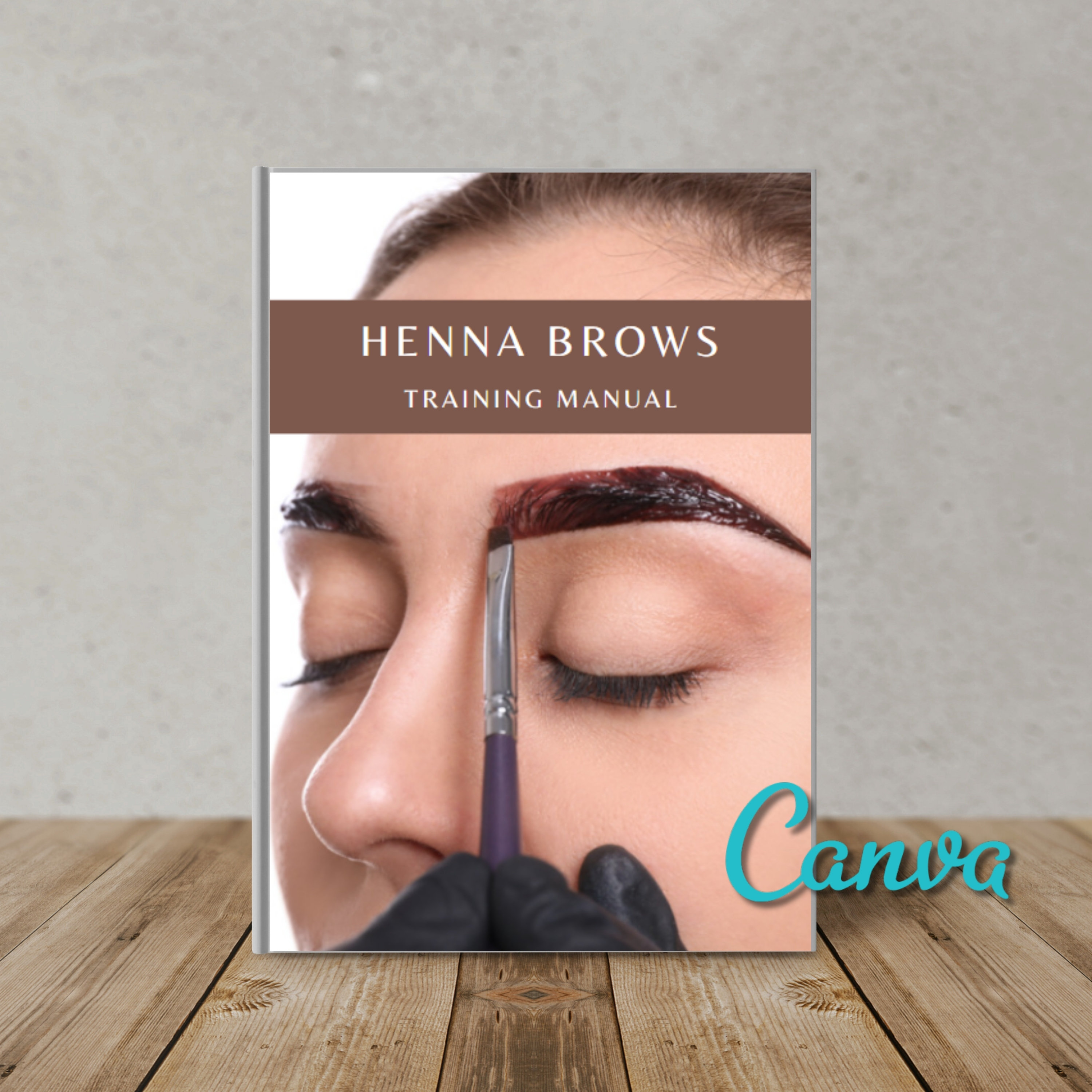 Henna Brow Editable Canva Training Manual Printable Beauty Manual Course Tutorial Education ...