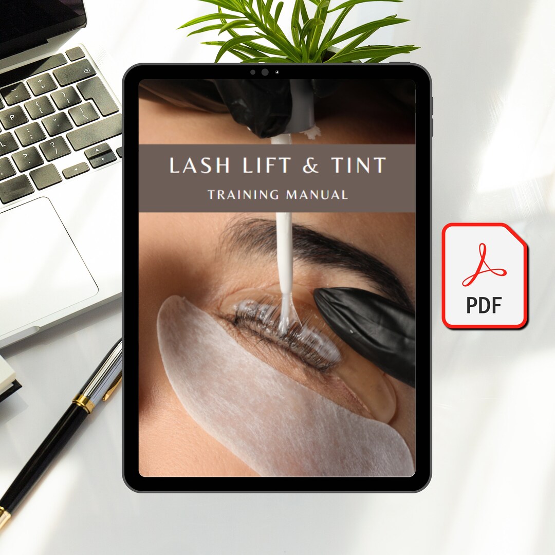 Lash Lift & Tint Printable Manual PDF Training Manual Course Tutorial Education Eyelash Lift ...