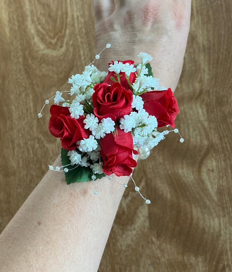 Red Rose Wrist Corsage. - Etsy