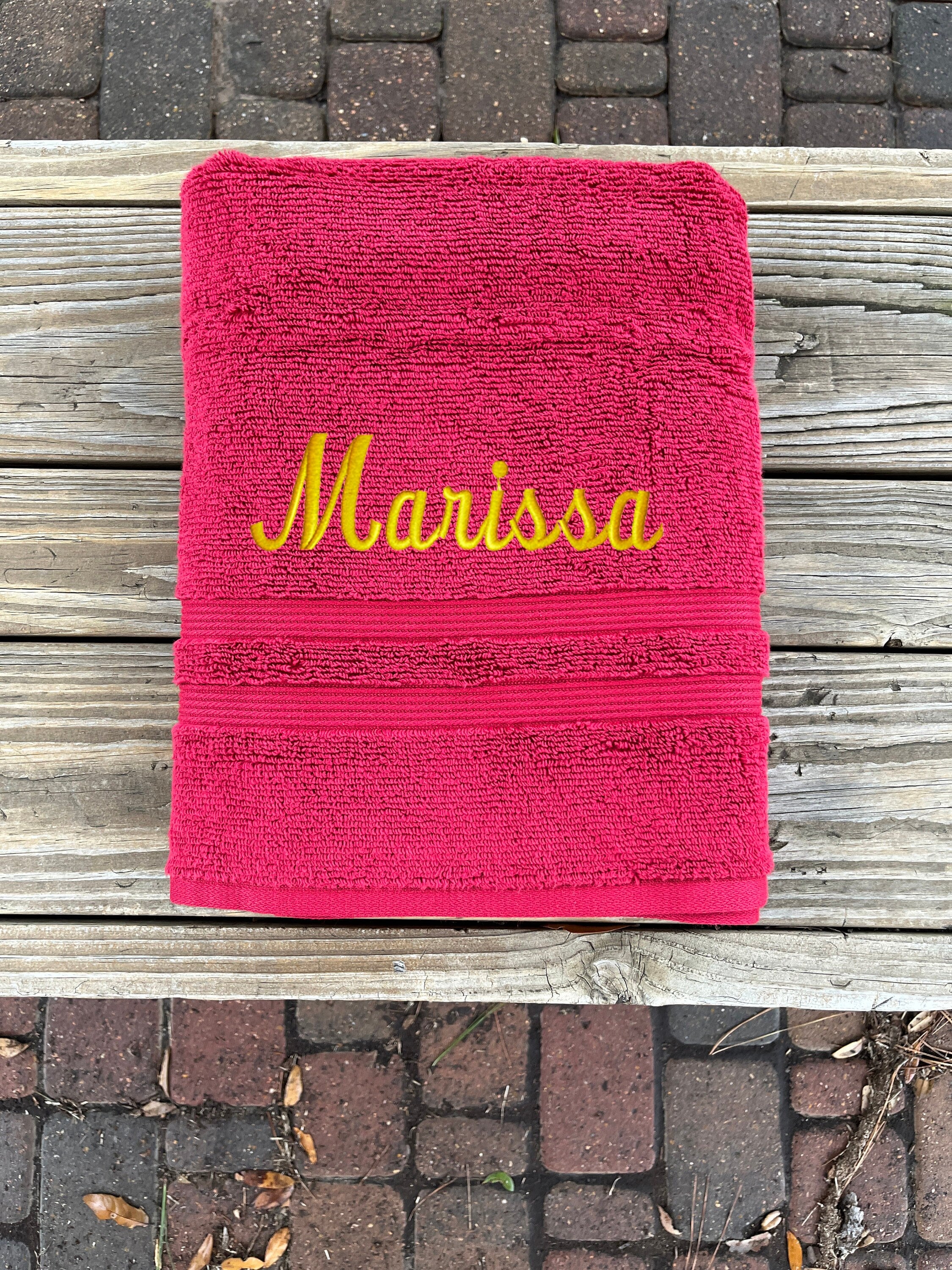 Personalized Bath Towel Embroidery Towels Monogram 100% Cotton ...