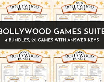 Bollywood Games Bundle, Bollywood Trivia Games, Printable Bollywood ...