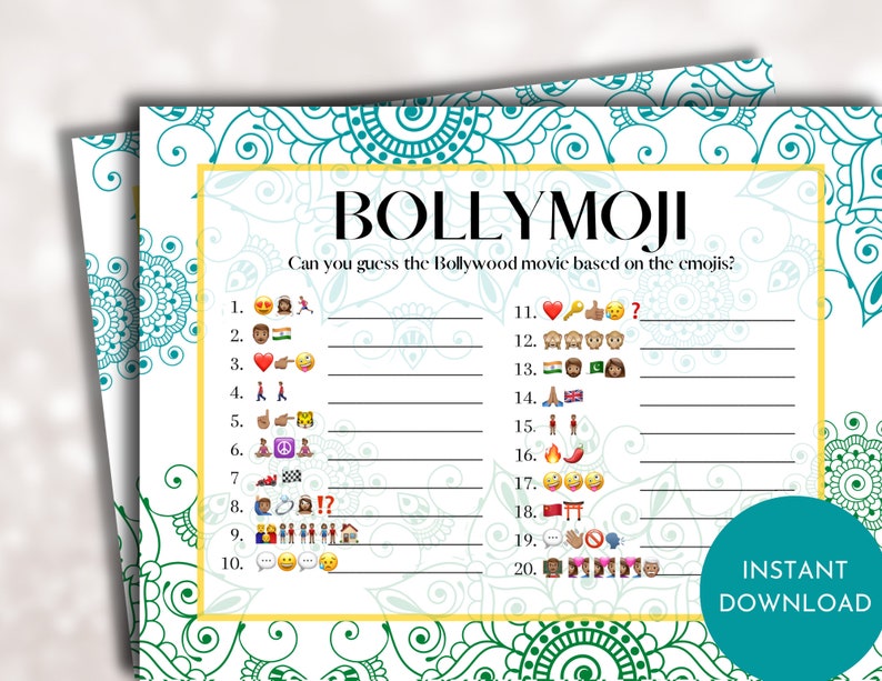 Bollywood Game, Bollywood Trivia, Bollywood Emoji Pictionary, Bollymoji ...